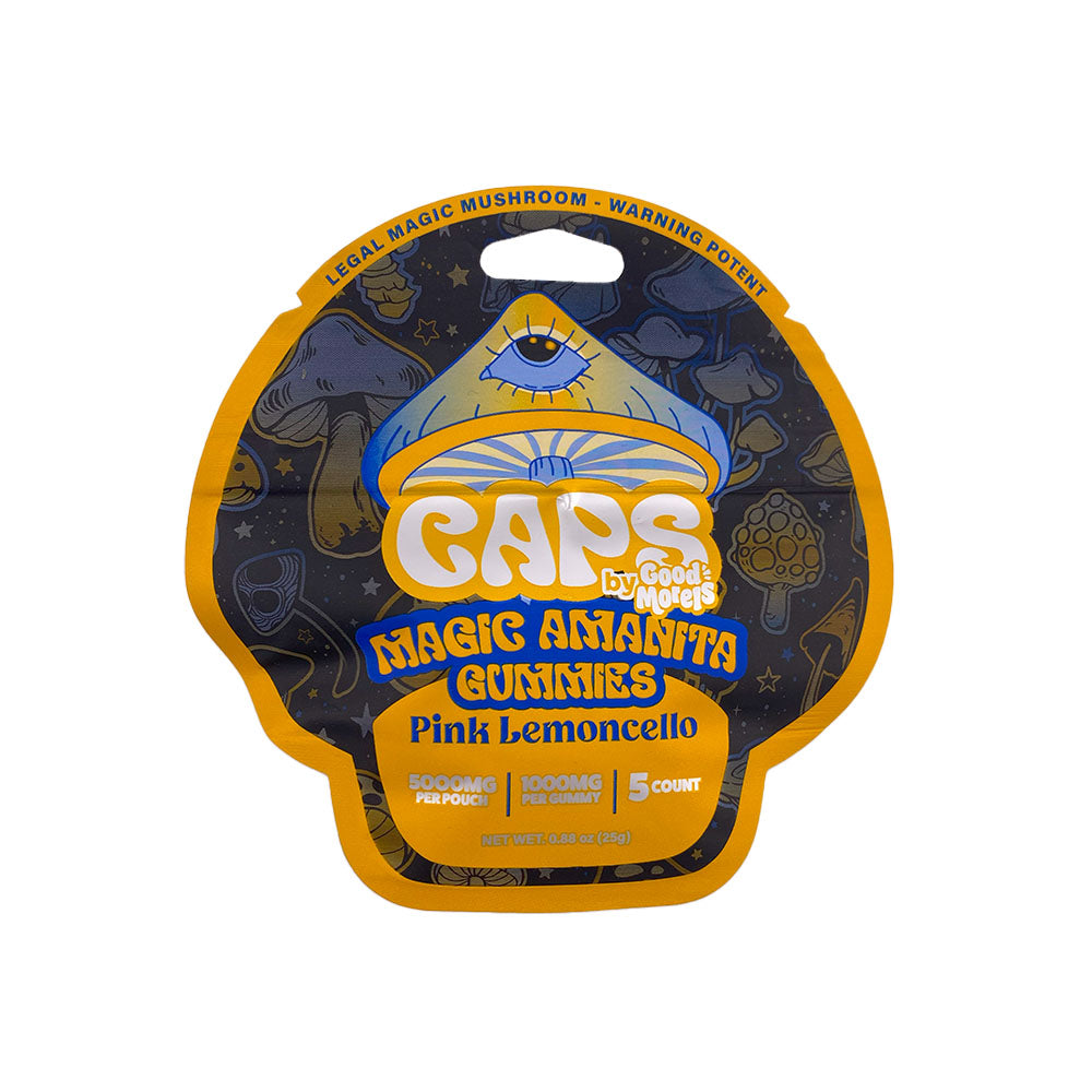 Good Morels Caps Pink Lemoncello Amanita Mushroom + D9 Nano Gummies ...